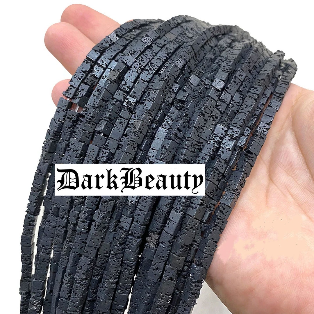 Volcanic Lava, Square Beads, Natural Stone Cube, Shape Gemstone Stone ...