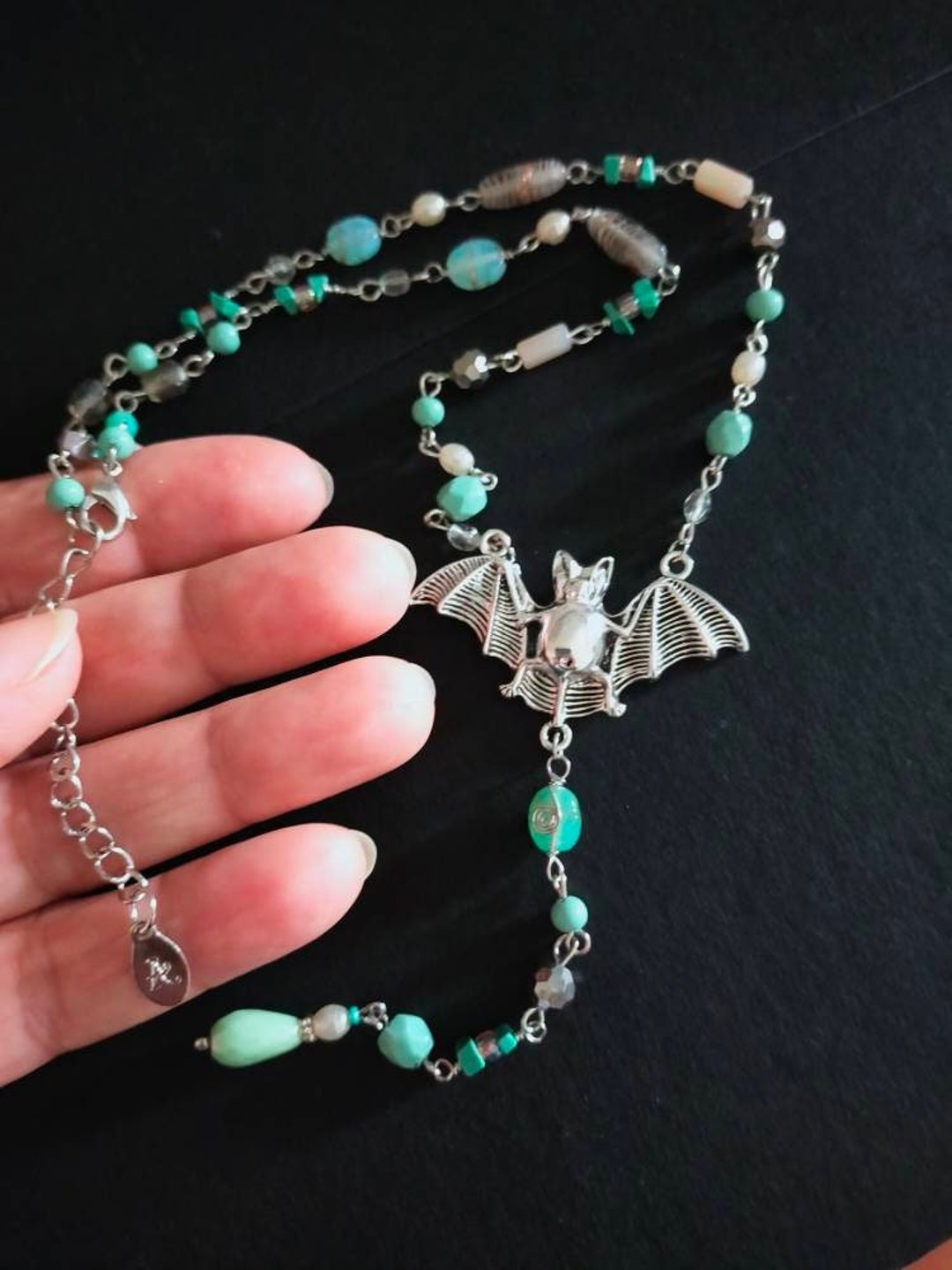 Vamp Necklace Gothic Vampire Beaded Vampire Egyptian Trad Goth Jewelry ...