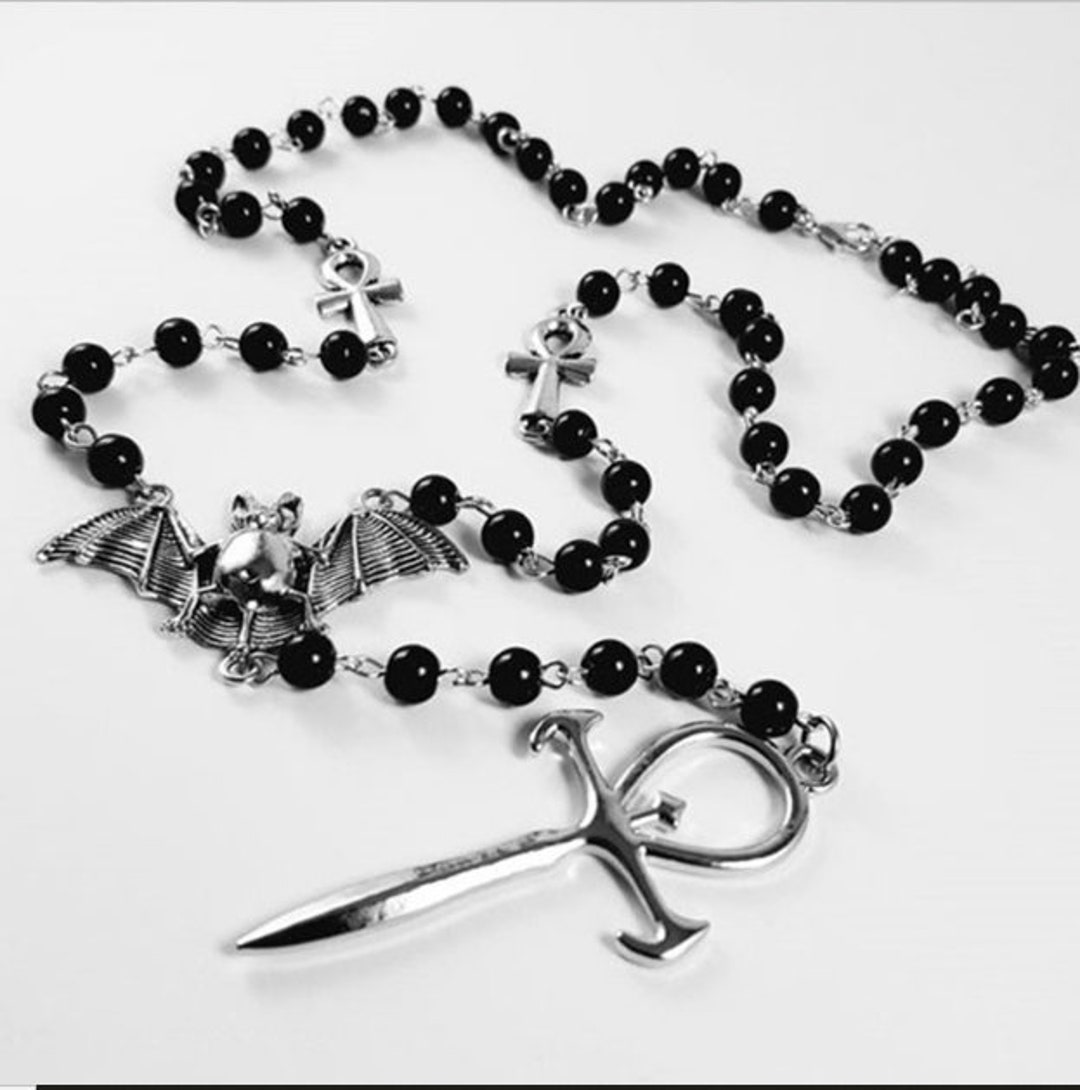Vamp Rosary Gothic Vampire Beaded Vampire Egyptian Trad Goth Jewelry ...