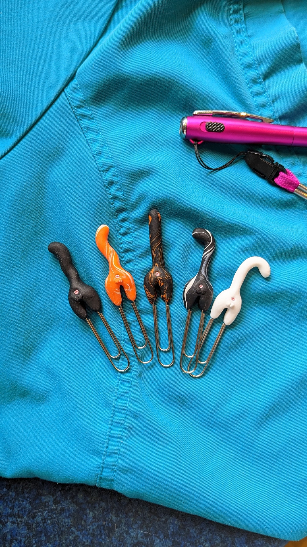 Veterinary Gift. Handmade Cat Butt Paperclips. Set of 5. Perfect for ...