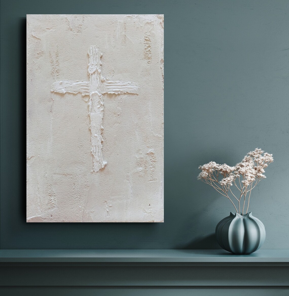 Christian Painting Christian Wall Art Textured Wall Art - Etsy