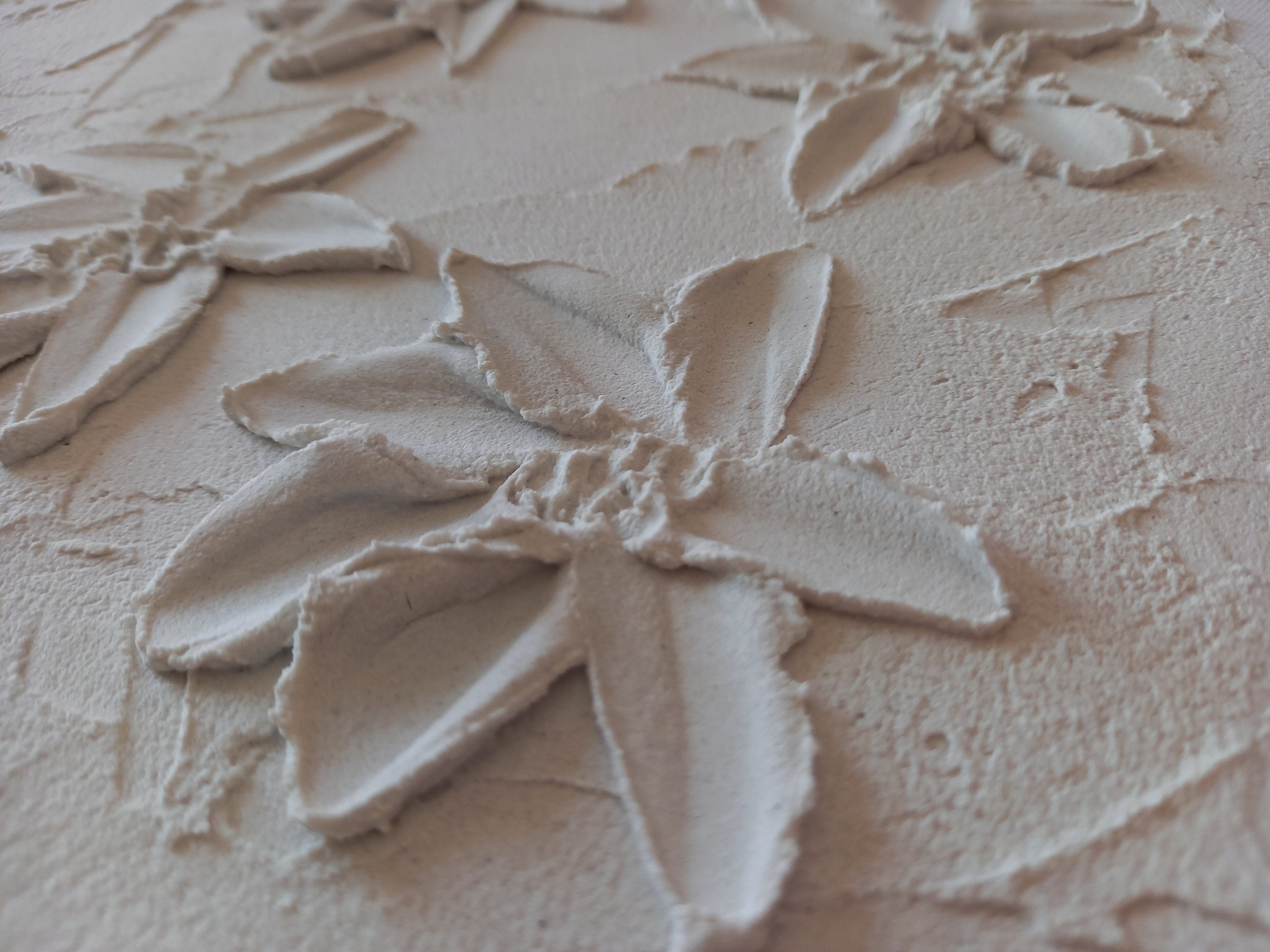 Sculptural Wall Art, Floral Wall Art, Plaster Art, Plaster Wall Art ...