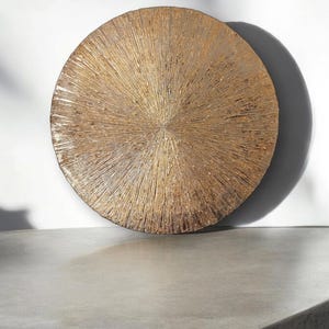 Metal Wall Decor, Round Wall Art, Gold Decor, Circle Metal Wall Art ...