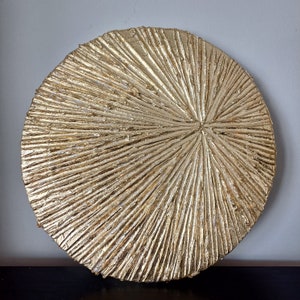Round Wall Art, Gold Wall Decor, Circular Wall Art, Texture Wall Art ...