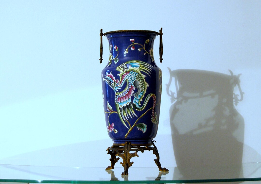 Satsuma Taizan Vase - Meiji Period - Bronze Inserts - Japan 19th ...