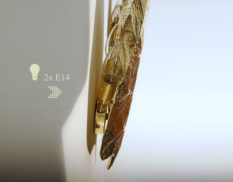 Wall Lamp LEAF Art. A-017 BRASS Limited Edition - Etsy