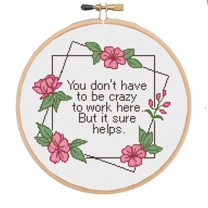 Set Bundle of 5 Five Funny Office Cross Stitch Patterns Coworker ...