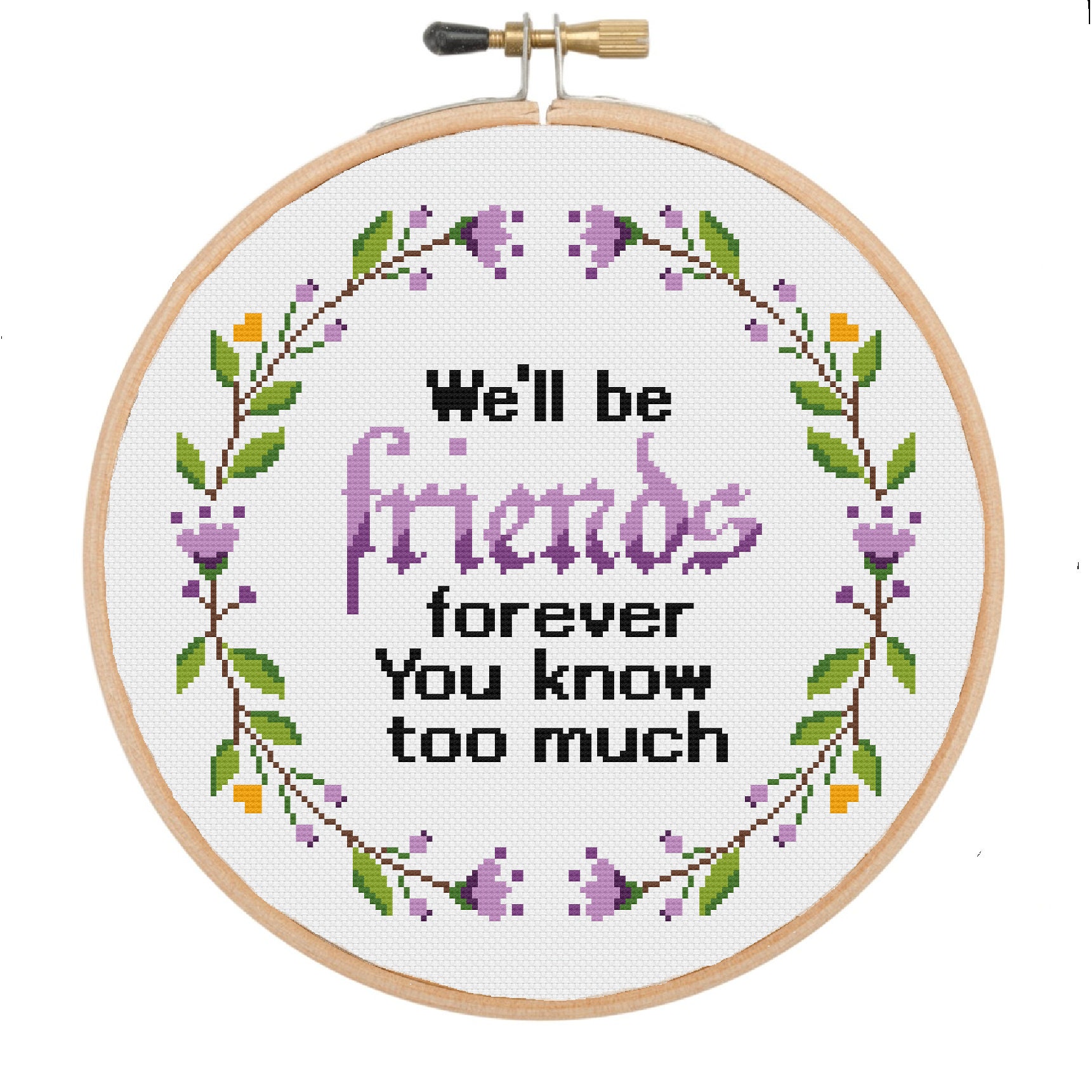 Set Bundle of 6 Six Funny Friends Cross Stitch Patterns Sassy - Etsy