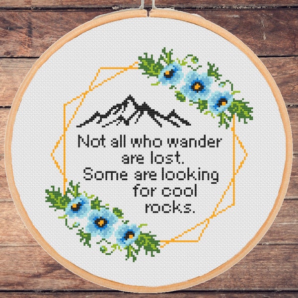 Rock Cross Stitch - Etsy