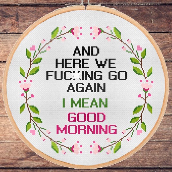 Rude Cross Stitch - Etsy