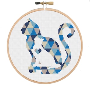 Geometric Animals Cross Stitch Pattern Set: Modern Beginner Designs ...