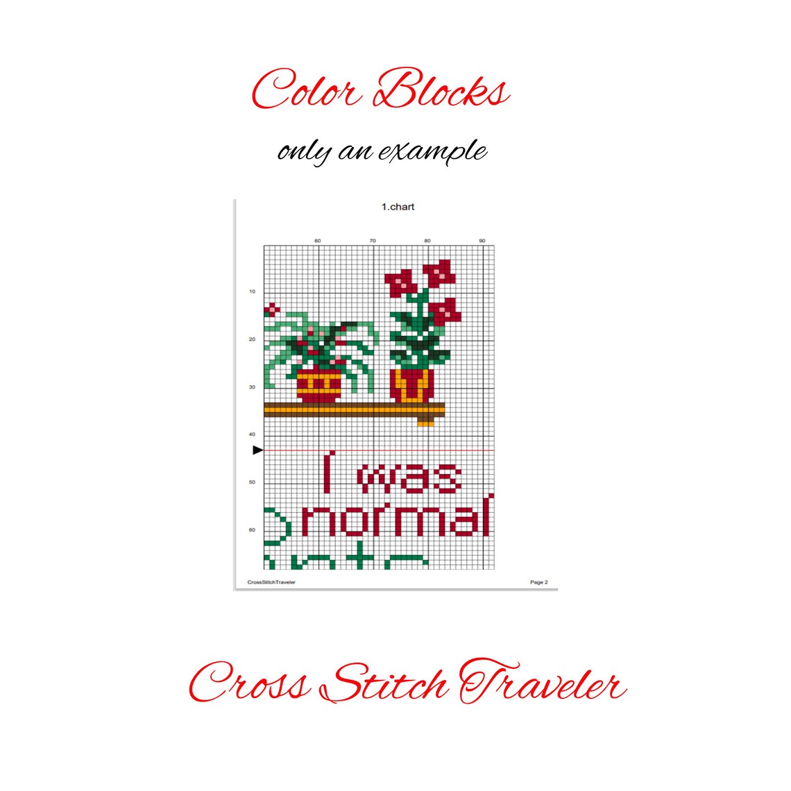 Funny Cat Small Cross Stitch Pattern Flower Plant Plants Modern Easy ...