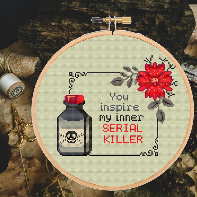 Serial Killer Cross Stitch - Etsy