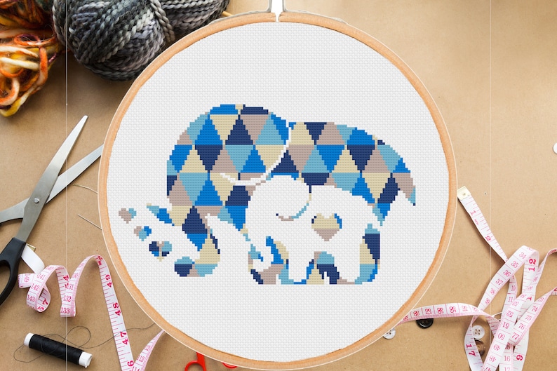 Baby Elephant Cross Stitch Pattern Animals Cross Stitch - Etsy