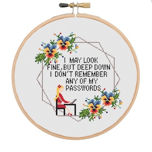 Set Bundle of 15 Five Funny Office Cross Stitch Patterns Coworker ...