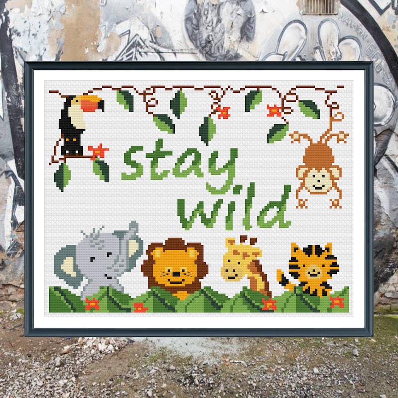 Jungle Cross Stitch Pattern - Etsy