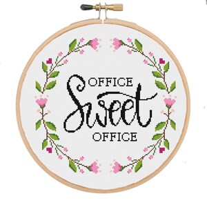 Set Bundle of 5 Five Funny Office Cross Stitch Patterns Coworker ...