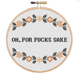 Set Bundle of 5 Funny Office Cross Stitch Patterns Sweary Snarky ...