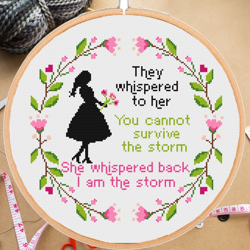 Cross Stitch I Am the Storm Pattern - Etsy