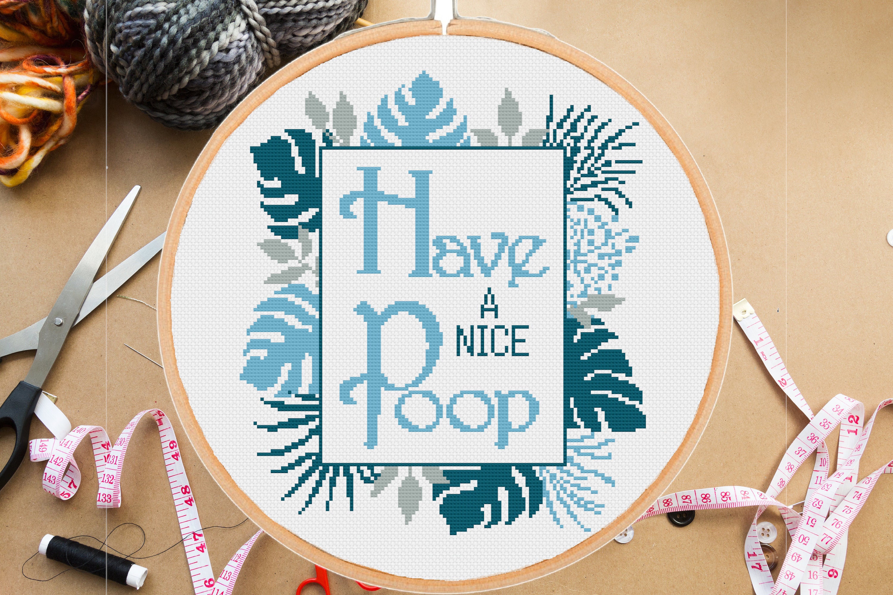 Have a Nice Poop Cross Stitch Pattern Funny Bathroom Deco - Etsy