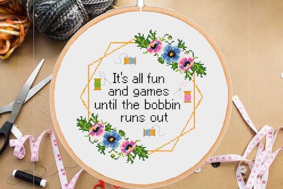 Humorous Sewing Quotes Funny Sewing Quote Cross Stitch Pattern It's