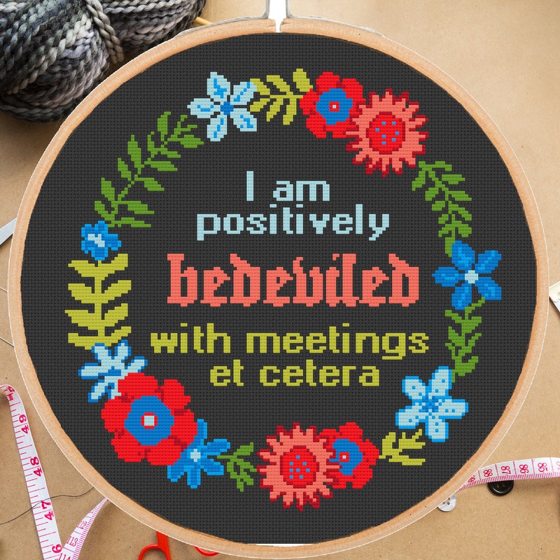 Bedeviled With Meetings - Etsy