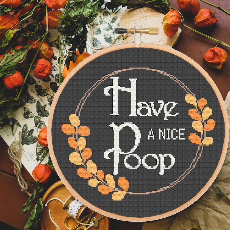 Have a Nice Poop Cross Stitch Pattern - Etsy
