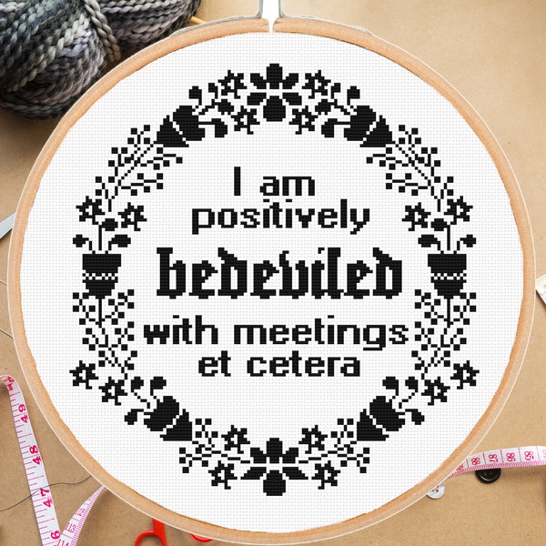 Bedeviled With Meetings - Etsy