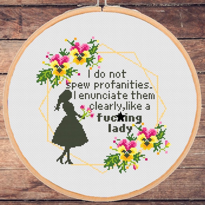 Profanity Embroidery - Etsy