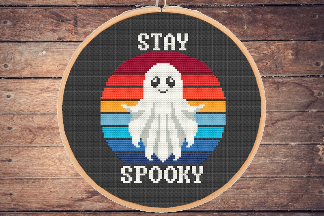 Stay Spooky Cross Stitch Pattern Halloween Funny Spooky Season Cute ...
