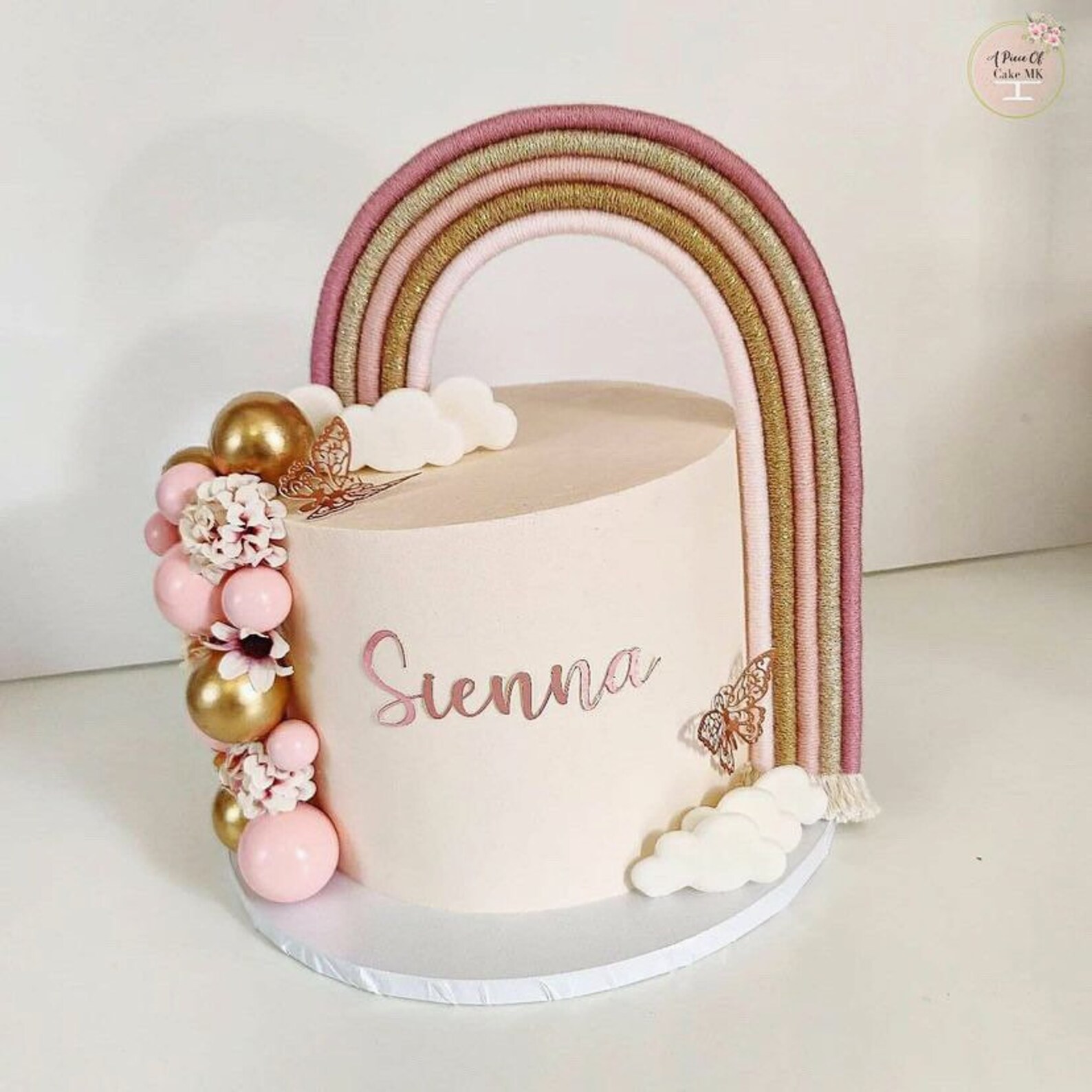 5 Row Macrame Rainbow Arch Cake Topper Birthday Party Decor - Etsy Ireland