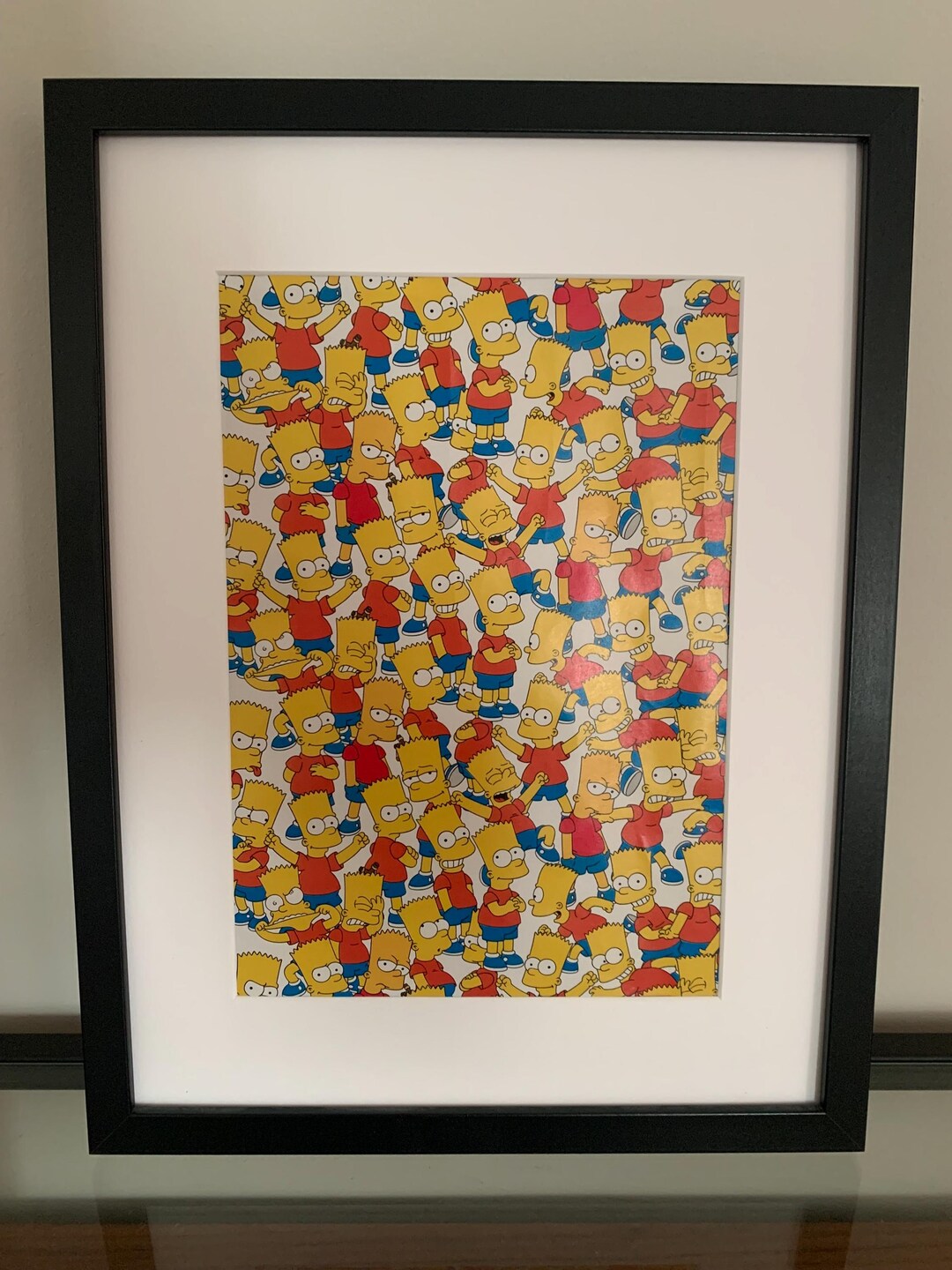 Bart Simpson Collage Art Print With Frame and Mount (42.5cm X 32.5 Cm ...