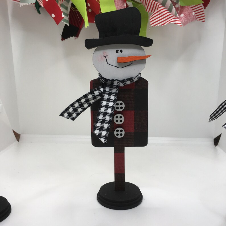 Farmhouse Snowman Standing Decoration - Etsy