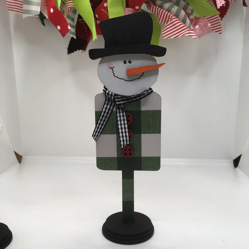 Farmhouse Snowman Standing Decoration - Etsy