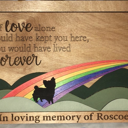 5x 7 Rainbow Bridge Memorial Box - Etsy