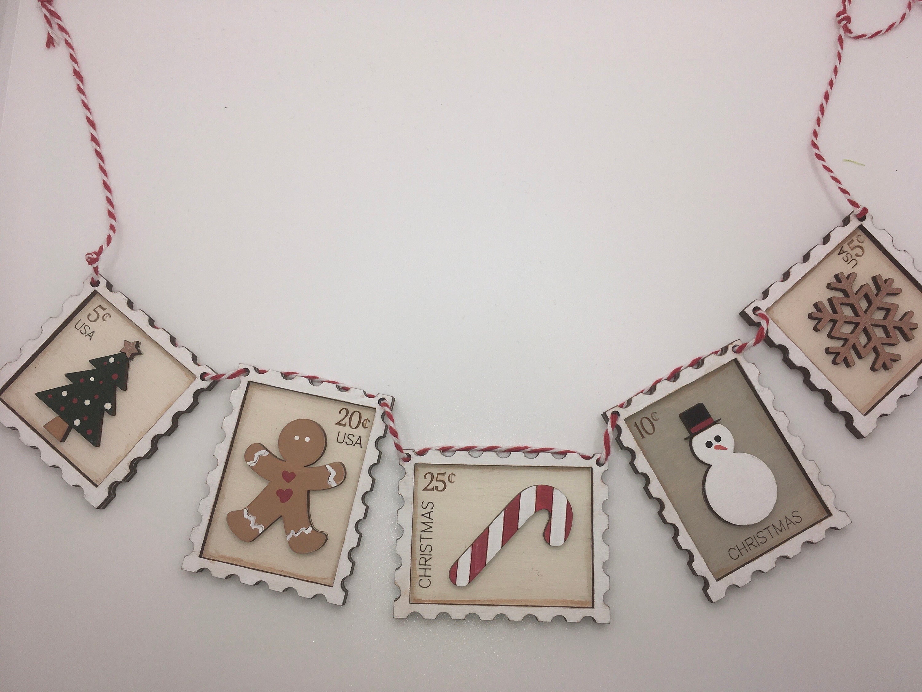 Wooden Postage Stamp Banner - Etsy