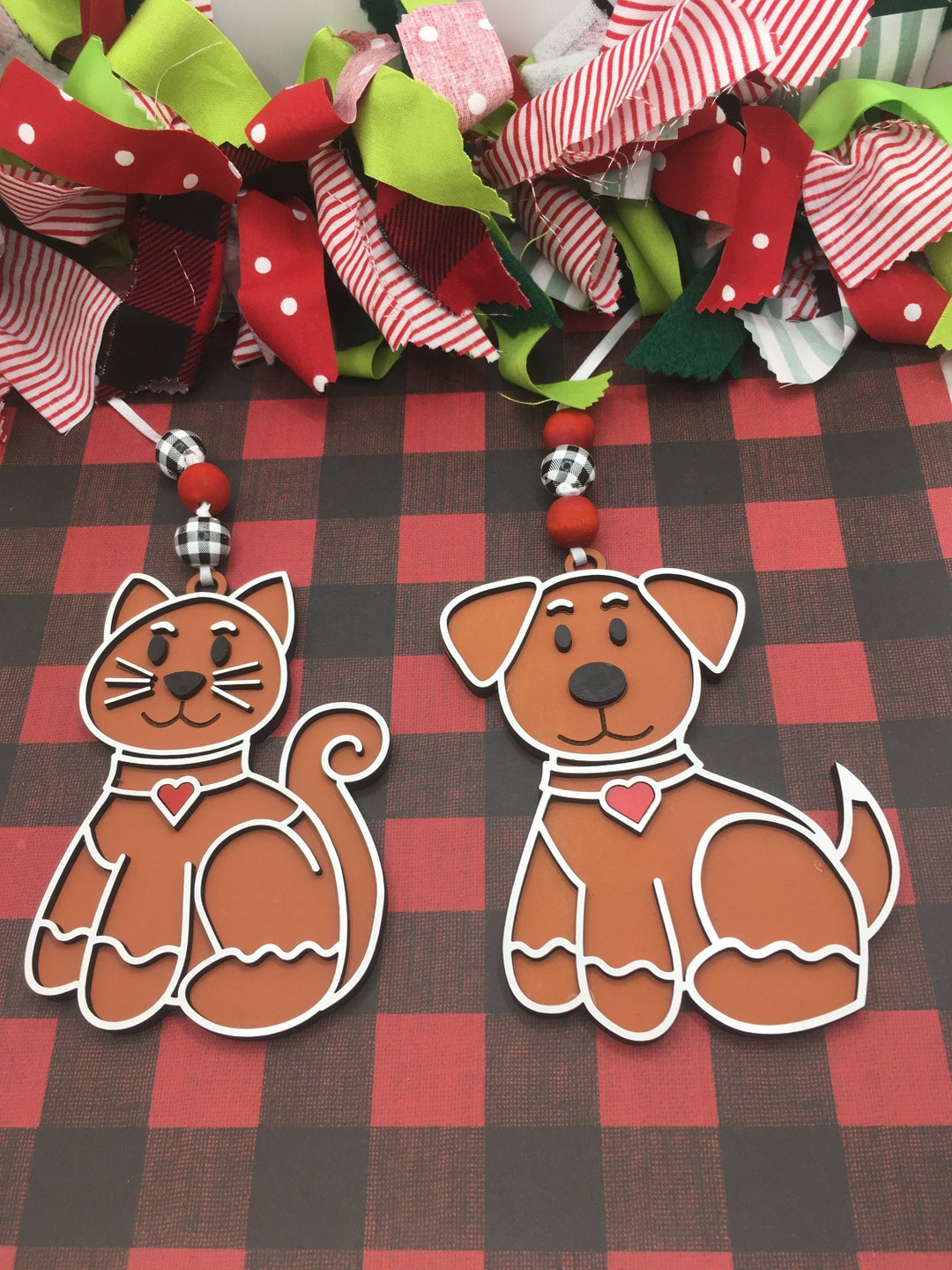 DIGITAL FILE: Gingerbread Dog and Cat SVG - Etsy