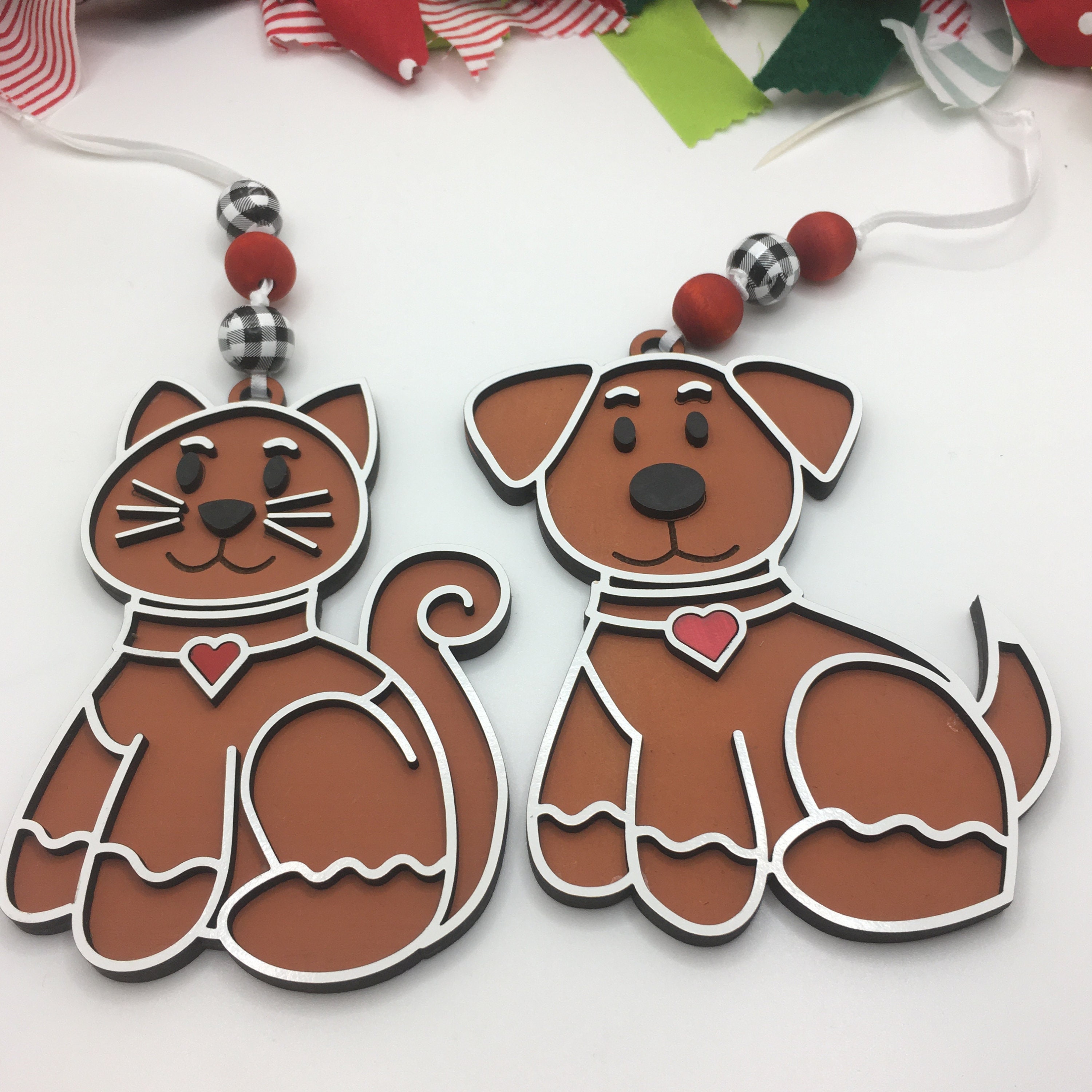 DIGITAL FILE: Gingerbread Dog and Cat SVG - Etsy