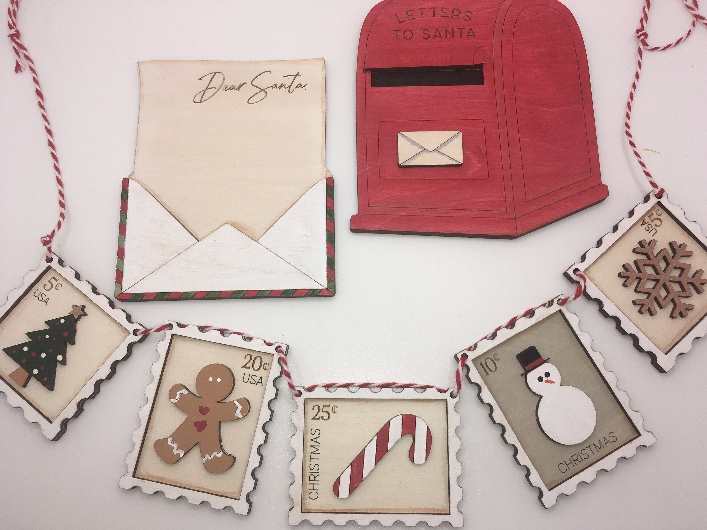 Wooden Postage Stamp Banner - Etsy