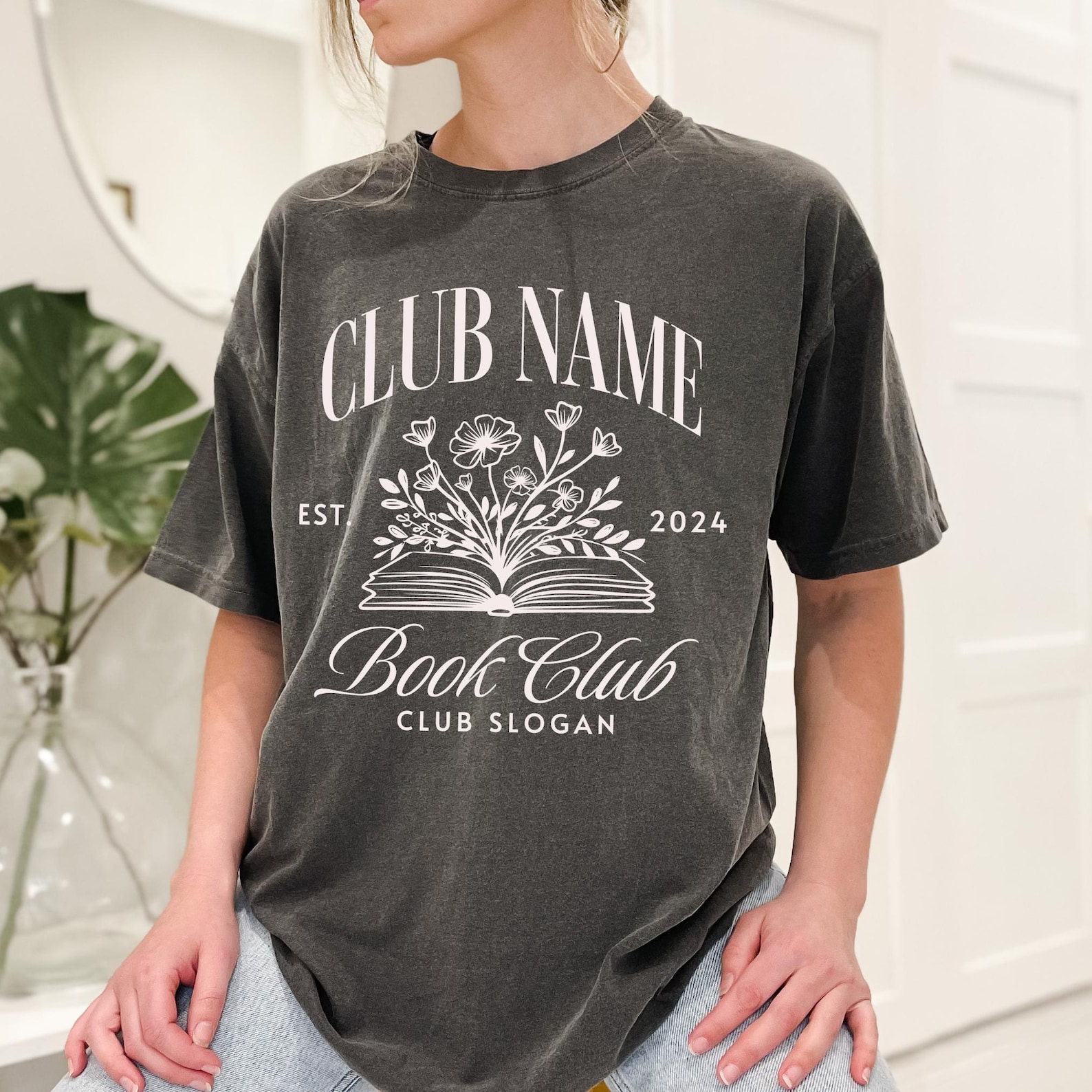 Custom Book Club T-shirt: Comfort Colors Personalized Reading Gifts - Etsy
