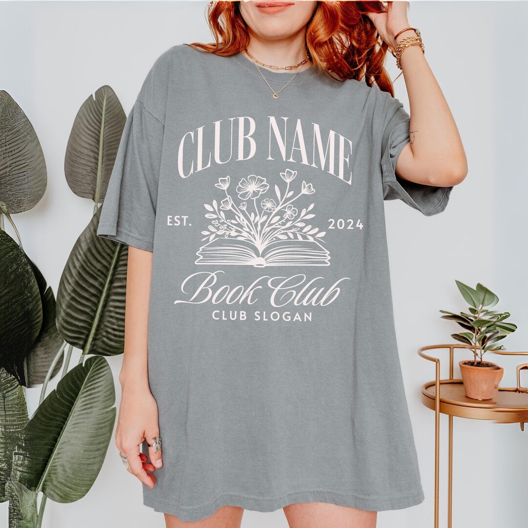 Custom Book Club T-shirt: Comfort Colors Personalized Reading Gifts - Etsy