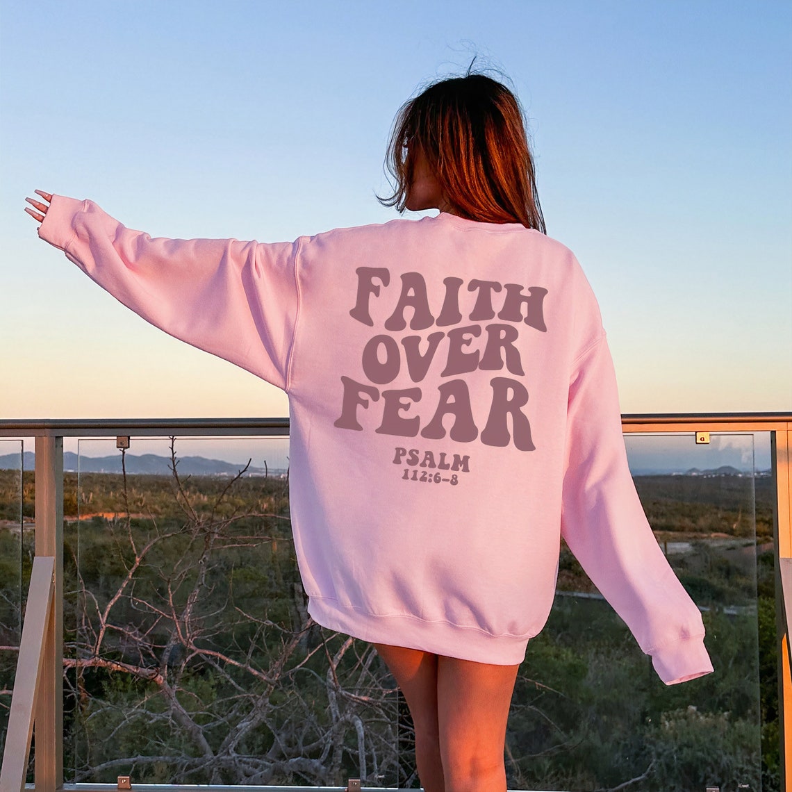 Faith Over Fear Sweatshirt, Gift for Christians, Psalm Sweatshirt ...