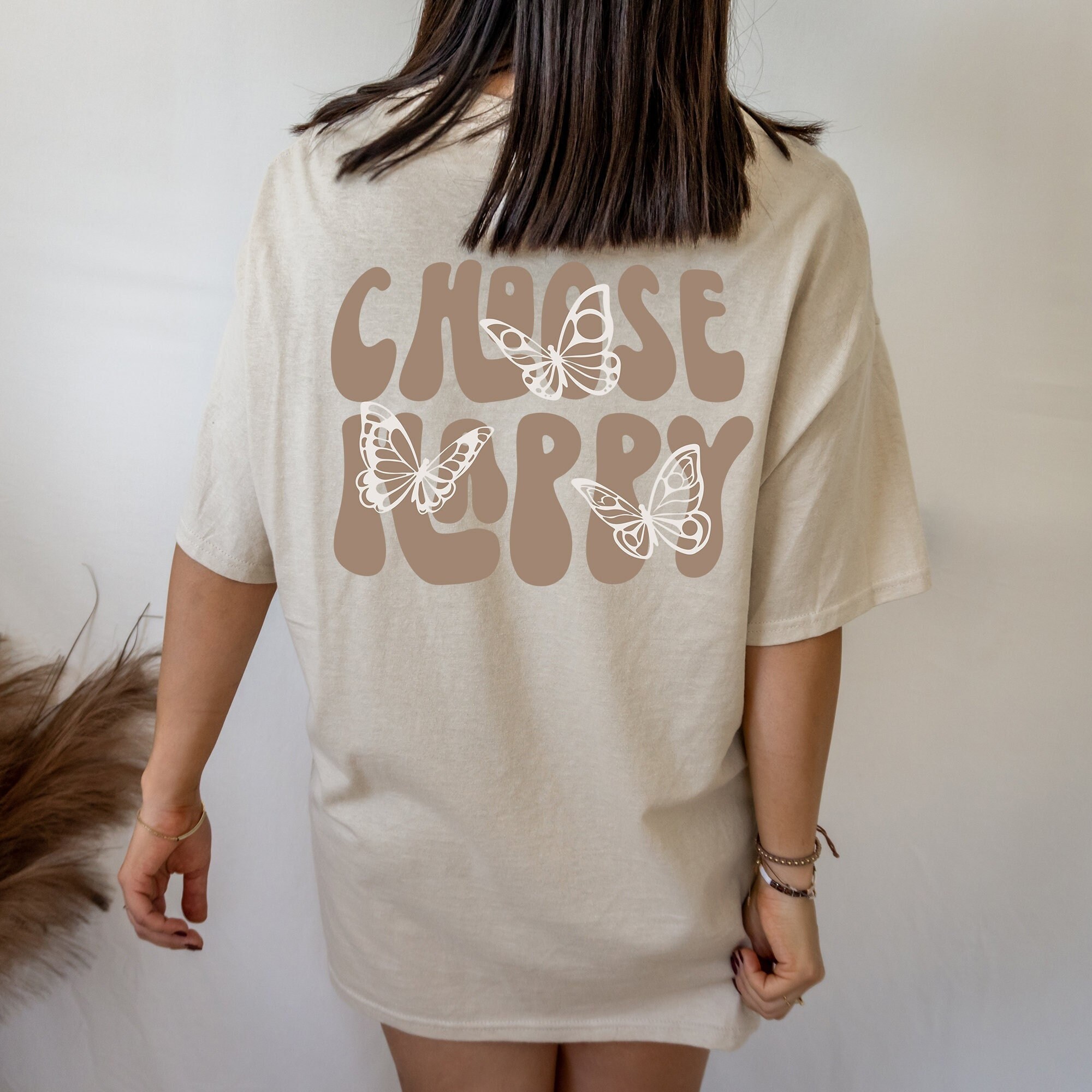 Choose Happy Y2K Butterfly Happiness Teaching Shirt Trendy | Etsy