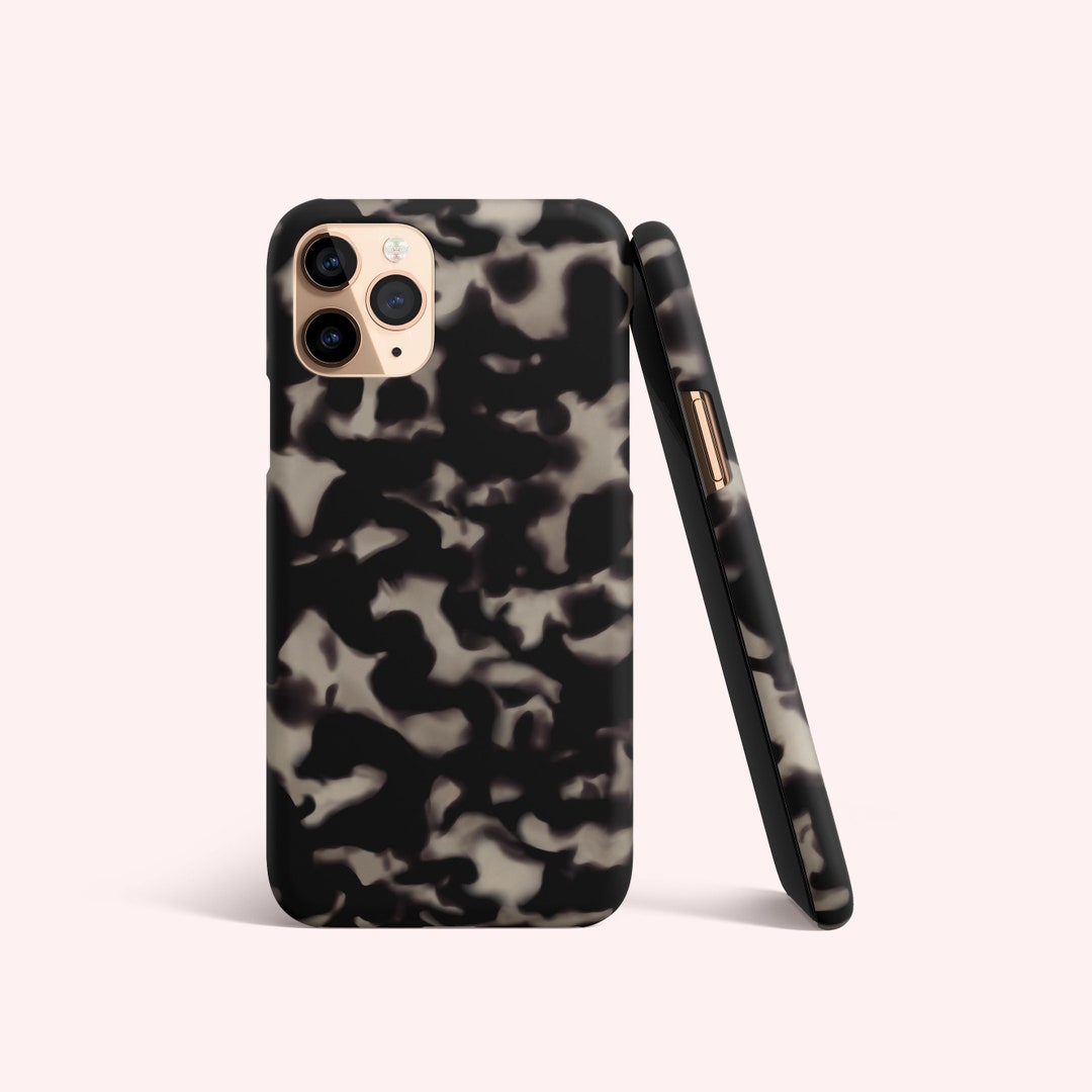 Custom Gray Black Tortoise Shell Print Neutral Animal Print Matte ...