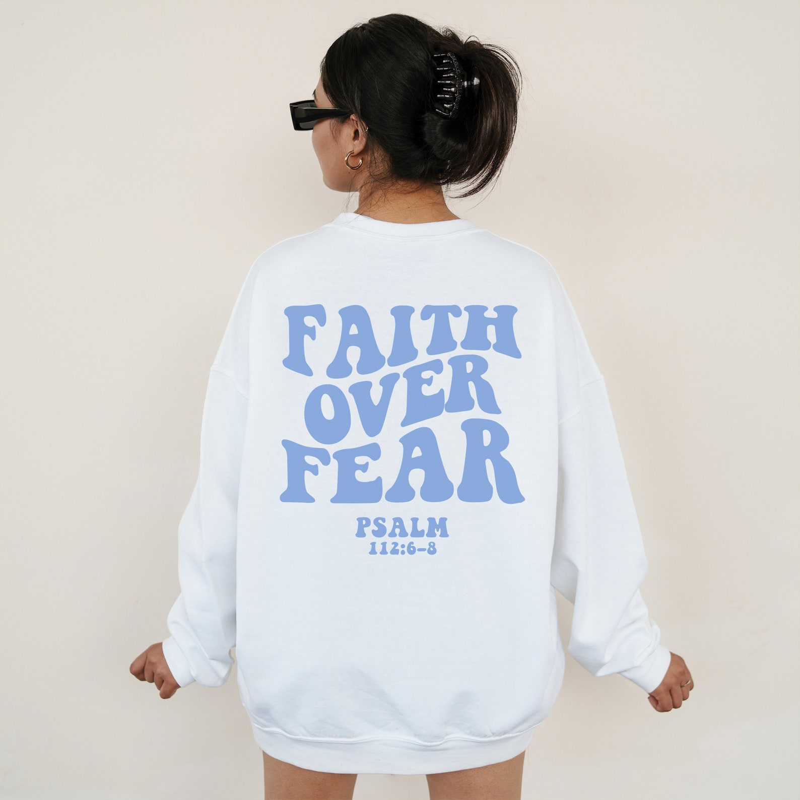 Faith Over Fear Sweatshirt: Christian Bible Verse Crewneck - Etsy