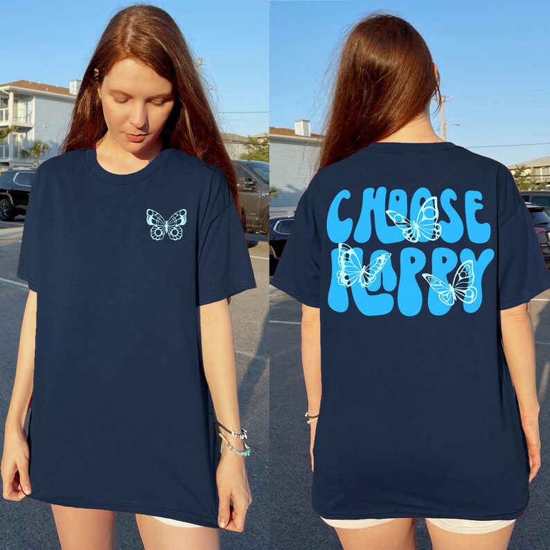 Choose Happy Y2K Butterfly Happiness Teaching Shirt Trendy - Etsy