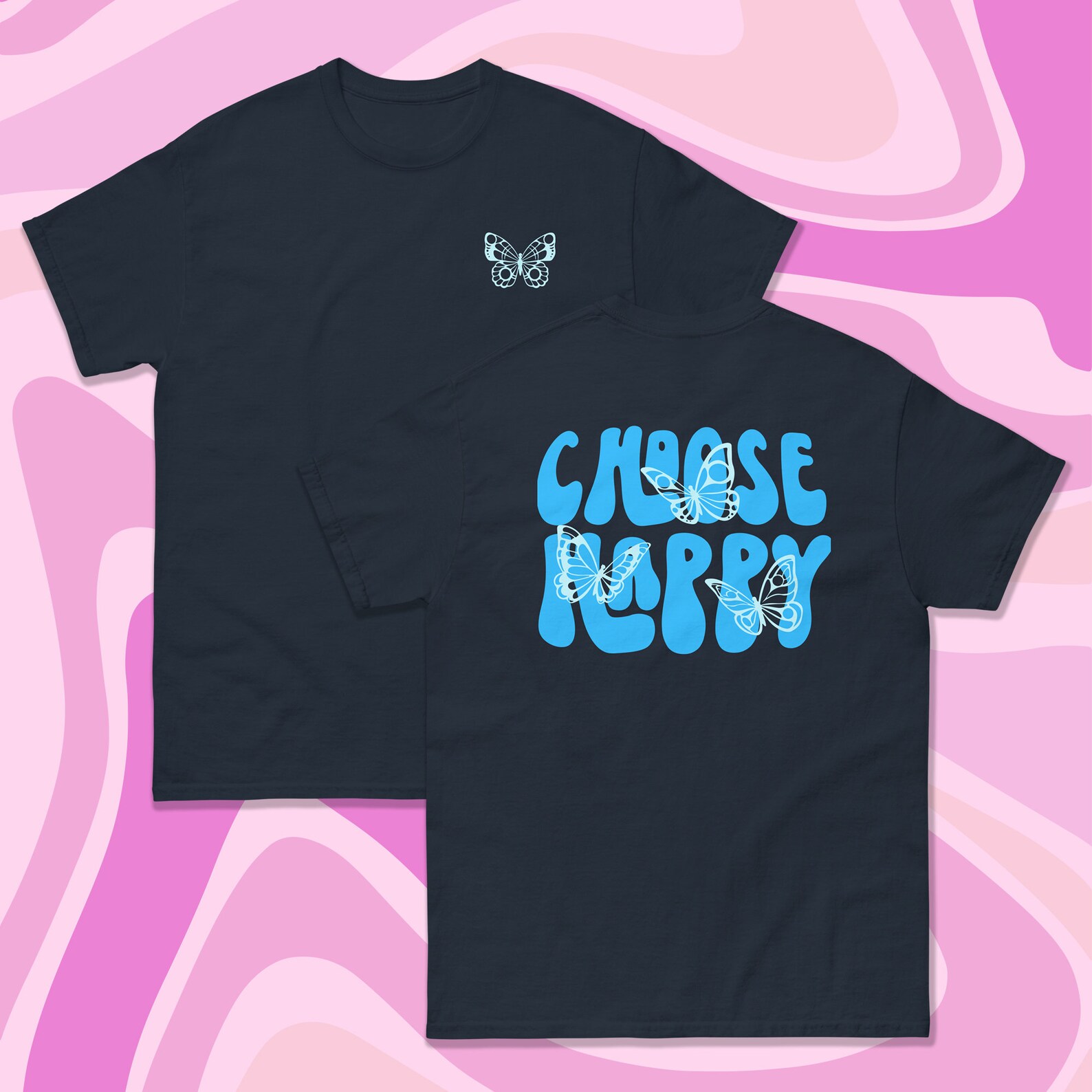 Choose Happy Y2K Butterfly Happiness Teaching Shirt Trendy | Etsy