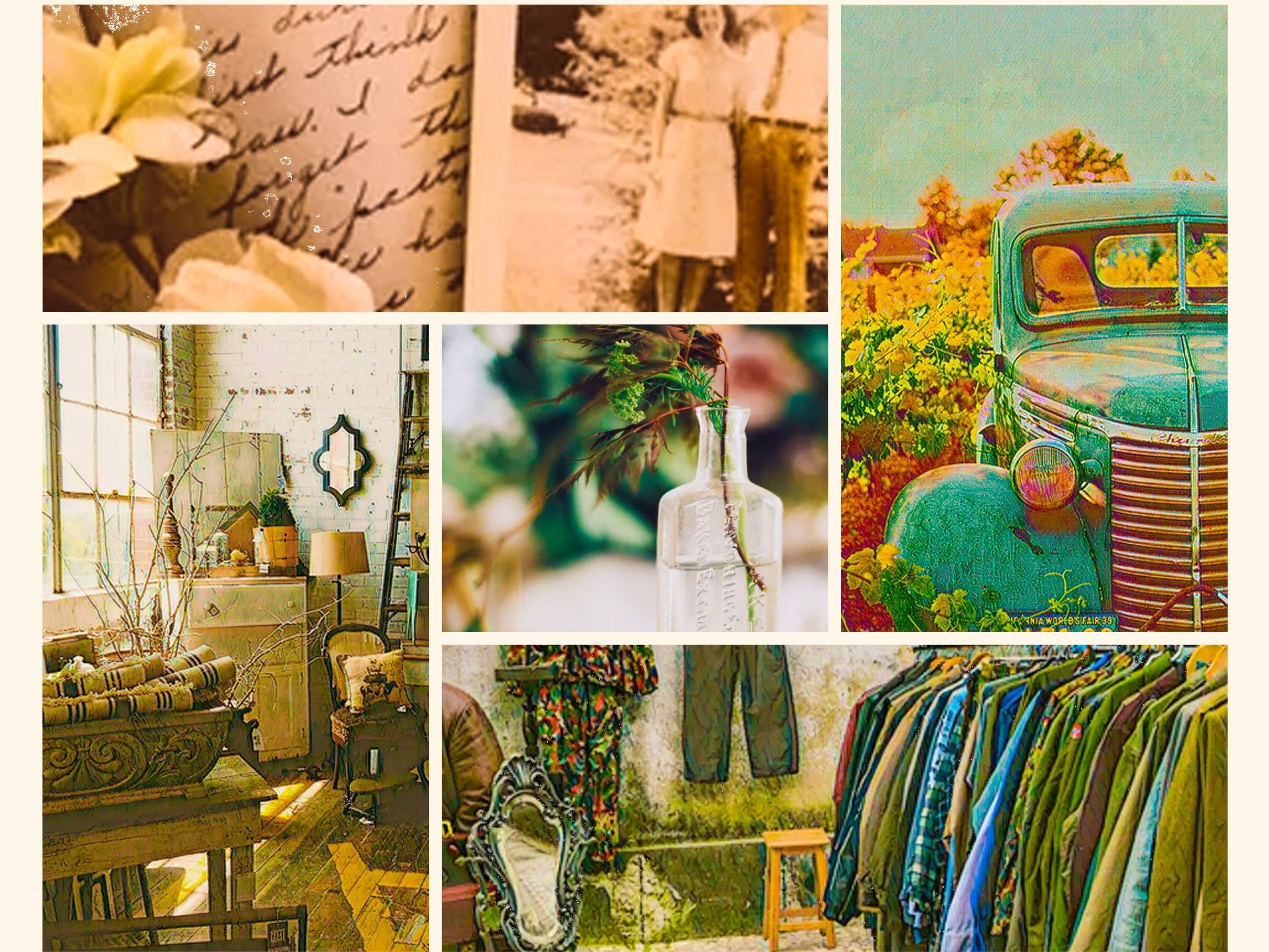 Vintage Wall Collage Kit 100 Pcs, Instant Digital Download, Printable ...