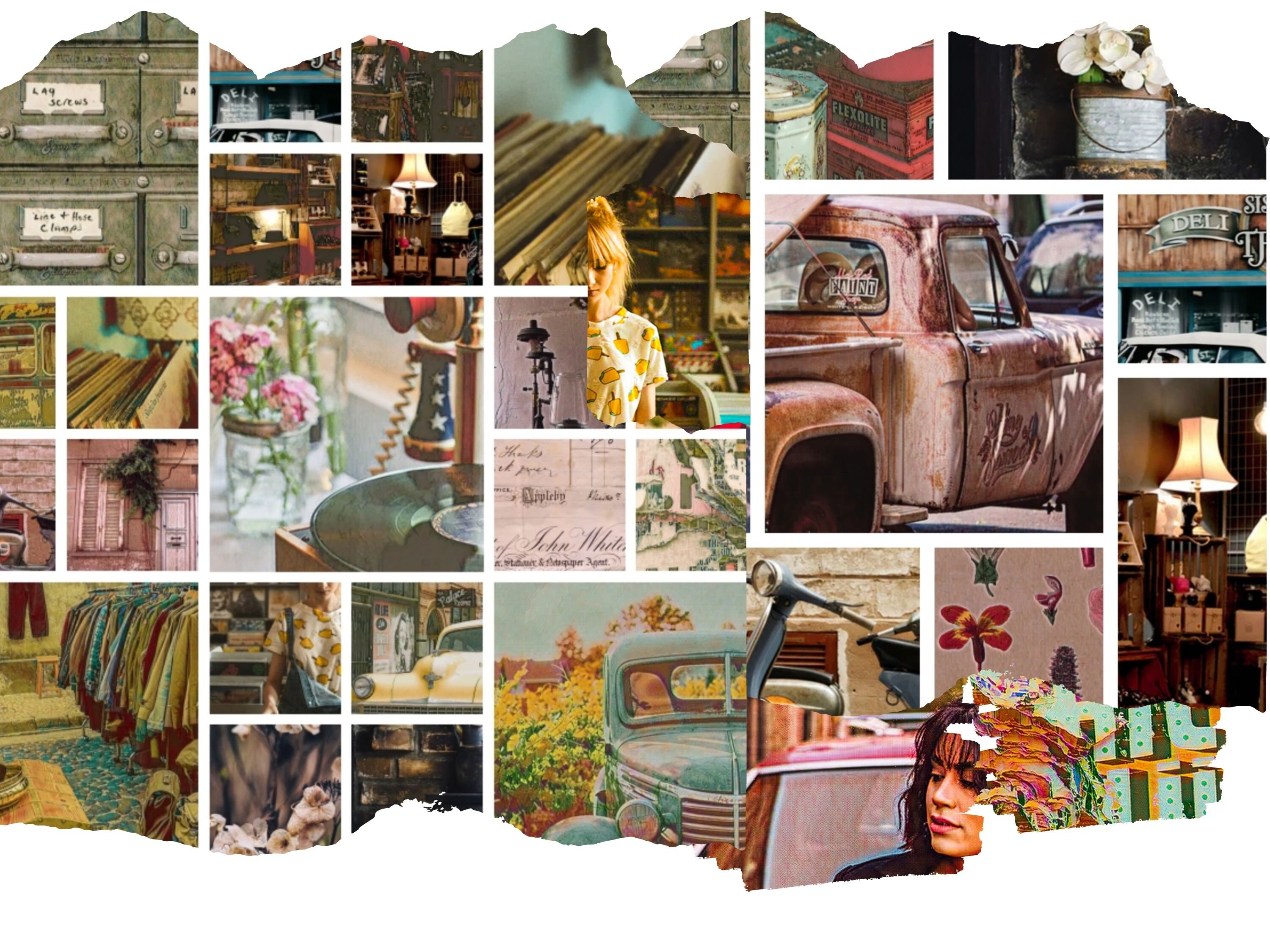 Vintage Wall Collage Kit 100 Pcs, Instant Digital Download, Printable ...