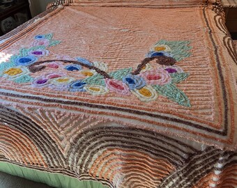 Vintage Chenille Bedspread - Etsy